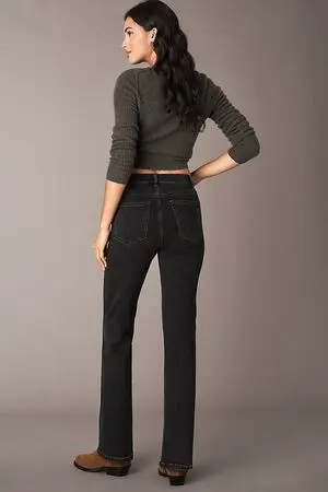FRAME Le Sleek High-rise Straight-leg Jeans - Meteor