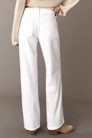 AMO Billie Mid-rise Straight-leg Jeans - Alabaster