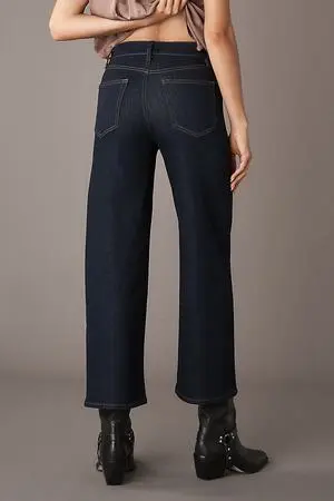 FRAME Le Slim Palazzo High-rise Crop Wide Leg Jeans - Rinse