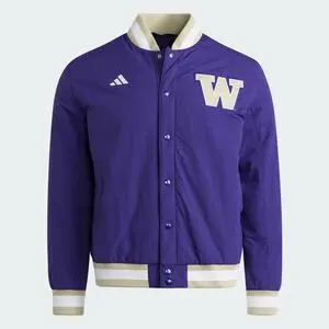 Adidas Washington Huskies Coaches Dugout Jacket - Team College Purple