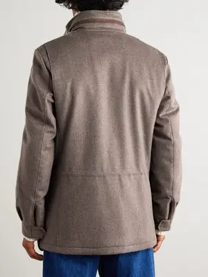Loro Piana Traveller Padded Rain System® Cashmere Field Jacket - Brown