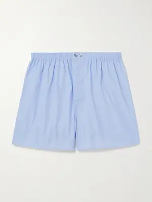 Zimmerli End-on-end Cotton Boxer Shorts - Blue