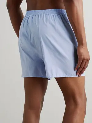 Zimmerli End-on-end Cotton Boxer Shorts - Blue