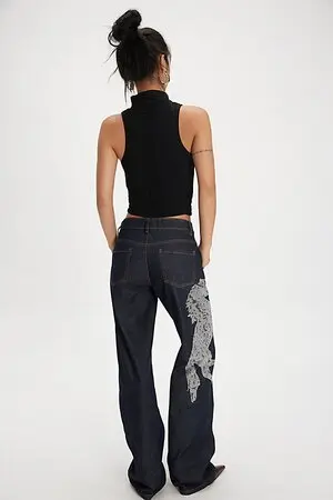 UNDERSTATED LEATHER Party Horse Jeans