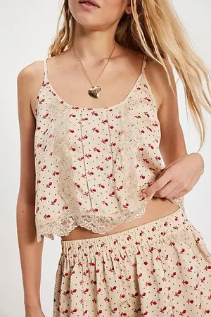 Free People Printed Tank And Shorts Set