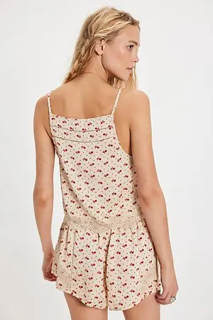 Free People Printed Tank And Shorts Set