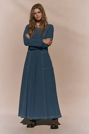 Free People Strada Jumpsuit - Deep Blue Sea