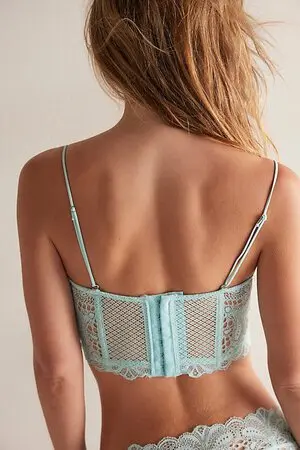 Free People Moonlit Meadow Strapless Bralette - Pastel Blue