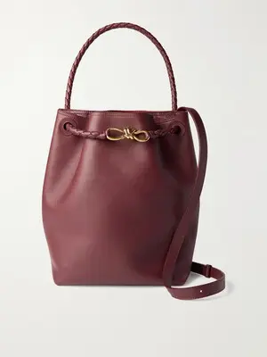 Bottega Veneta Andiamo Leather Bucket Bag - Red