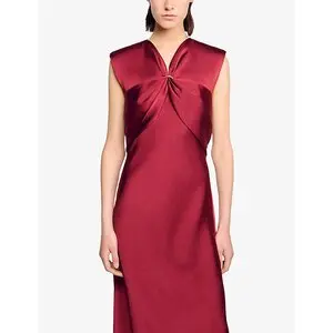 Sandro Satin Maxi Dress