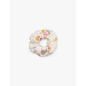 Prada Floral-print Satin Scrunchie - Pink