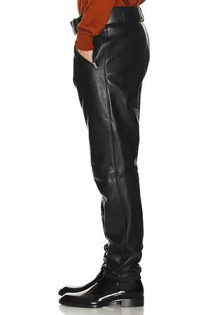 Saint Laurent Leather Belted Pants
