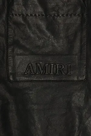 Amiri Lightweight Leather Camp Shirt