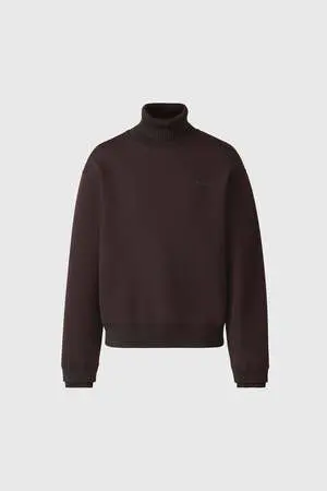 Mackage Legend Knit Cotton-blend Turtleneck Sweater - Coffee