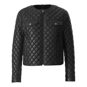 Mackage Lena Quilted Cropped Leather Jacket