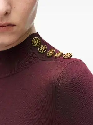 Karl Lagerfeld Knitted Mock Neck Top