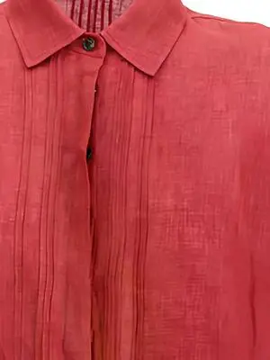 Kiton Pleated Front Linen Shirt