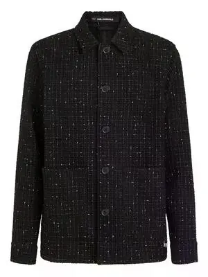 Karl Lagerfeld Notched Tweed Shirt