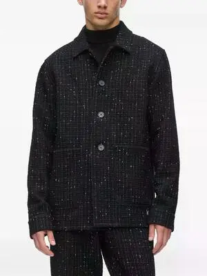 Karl Lagerfeld Notched Tweed Shirt