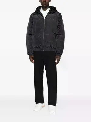 Versace Quilted Hooded Zip-up Jacket