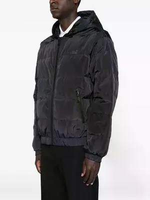 Versace Quilted Hooded Zip-up Jacket