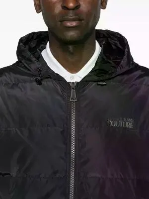 Versace Quilted Hooded Zip-up Jacket