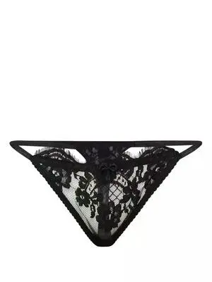 Dsquared2 Lace-pattern Thong - Black