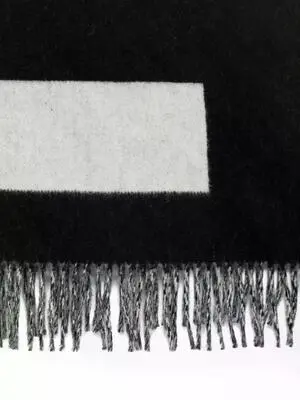 Études Studio Stripe-pattern Fringed Scarf