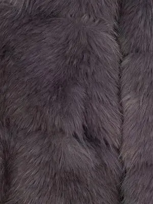 SWORD 6644 Hooded Faux-fur Coat