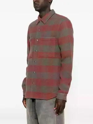 Rick Owens Checked Wool Jacket - Red