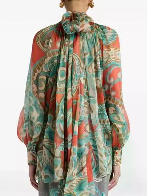 Etro Paisley High-neck Blouse