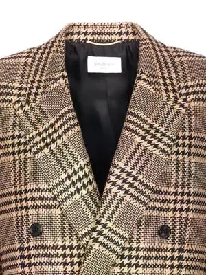 Saint Laurent Double-breasted Checked Blazer
