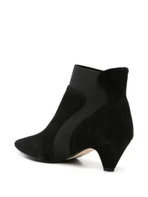 ANNA F. Pointed-toe Elastic Insert Boots