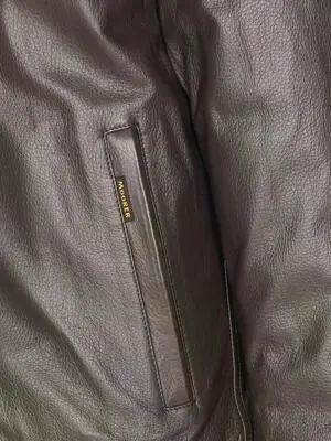 MOORER Leather High-neck Jacket