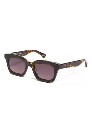PETER AND MAY Velveteen Tortoiseshell Square-frame Sunglasses