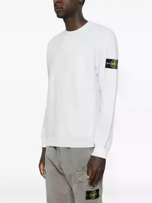 Stone Island Logo-patch Crew-neck Sweatshirt