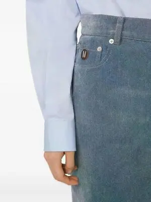 Moschino Midi Button-fastening Denim Skirt