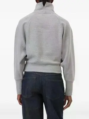 Closed High-neck Cotton Sweatshirt