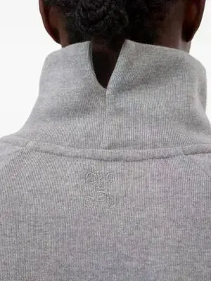 Closed High-neck Cotton Sweatshirt