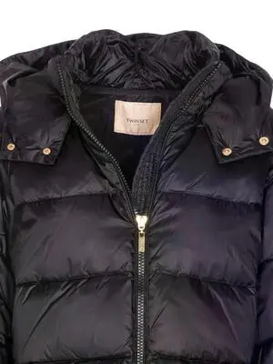 TWINSET Padded Jacket With Embroidered Sleeves