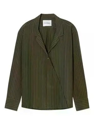 Closed Asymmetric Striped Shirt
