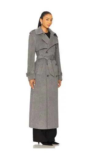 Simkhai Rumi Belted Long Coat - Grey