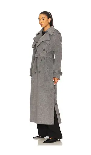 Simkhai Rumi Belted Long Coat - Grey