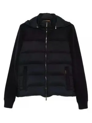 MOORER Zipped Padded Jacket - Blue