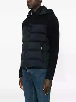 MOORER Zipped Padded Jacket - Blue