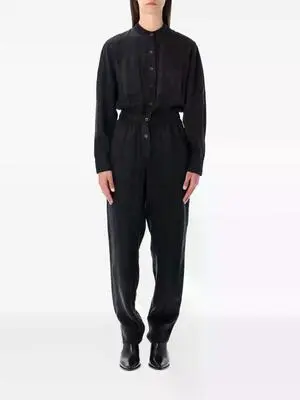MARANT ETOILE Zully Button-fastening Pocket Jumpsuit - Black