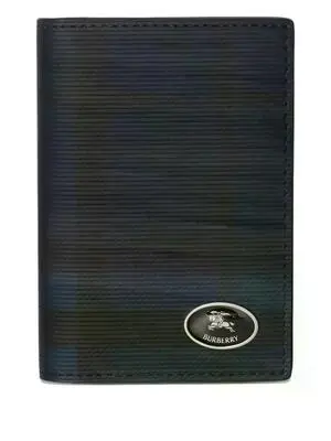 Burberry Check Folding Card Case - Blue
