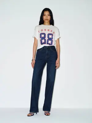 REFORMATION Val 90s Mid Rise Straight Long Jeans - Blue