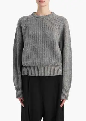 Khaite Lennox Cashmere Sweater - Fog