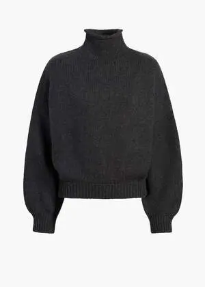 Khaite Cashmere Jersey Pullover - Charcoal